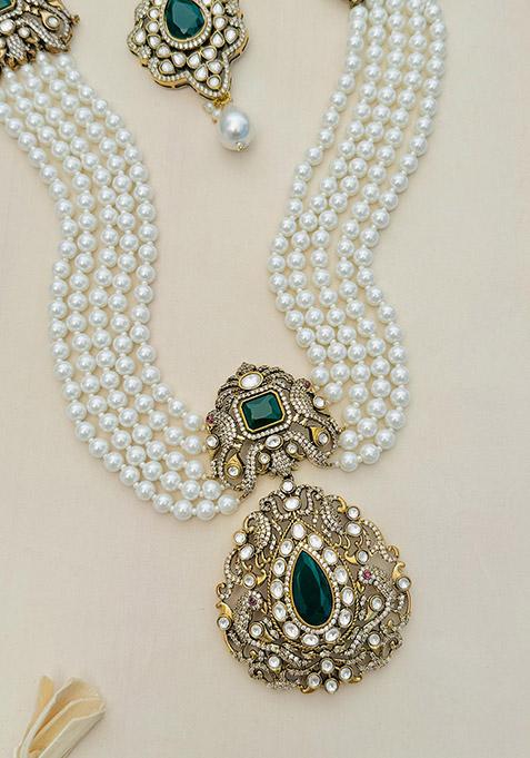 Buy Women Gold Plated Cubic Zircon American Diamond Necklace - XJN00313 ...