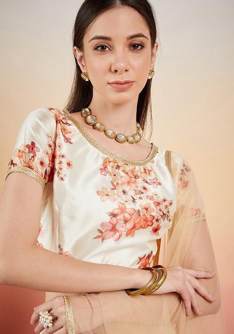 Buy Women Floral Printed Changra Lehenga Choli With Dupatta - 25531864 ...