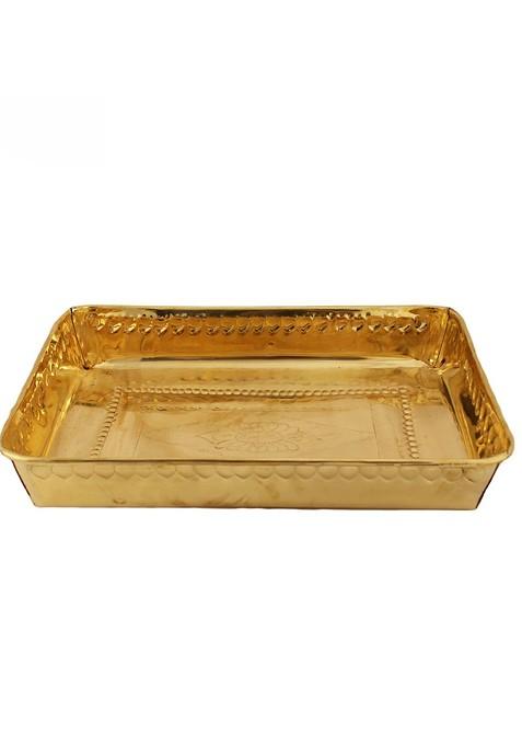 Buy Women Exotic India Gold Toned Brass Pooja Serving Tray - 30632852 ...