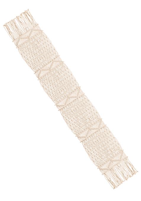 Buy Women Off White Macrame Table Runner - ERN00005 - Table Runners - Indya