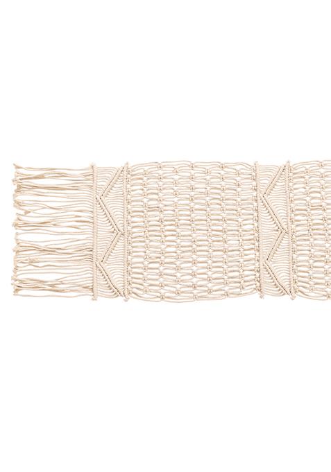 Buy Women Off White Macrame Table Runner - ERN00005 - Table Runners - Indya