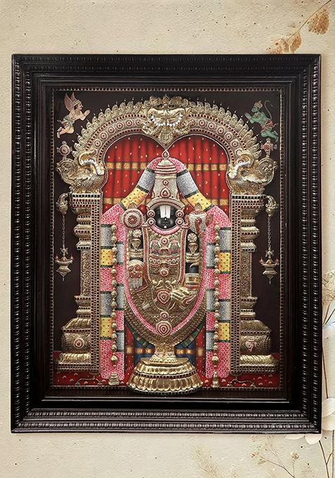 Buy Women Worshipping The Cow Gas Mata Tanjore Painting Indian ...