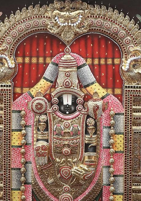 Buy Women Worshipping The Cow Gas Mata Tanjore Painting Indian ...