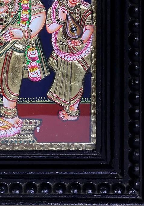 Buy Women Standing Navaneeta Krishna Tanjore Painting 24K Gold ...