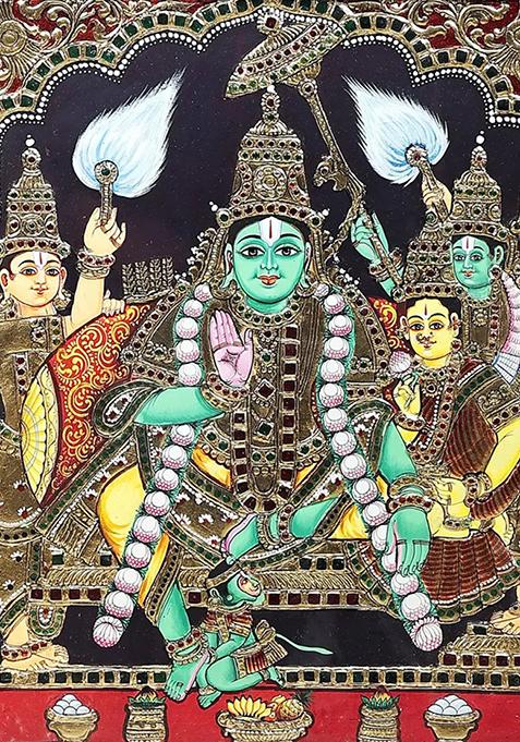 Buy Women Rama Darbar Tanjore Painting 24K Gold - HPT01005 - Tanjore ...