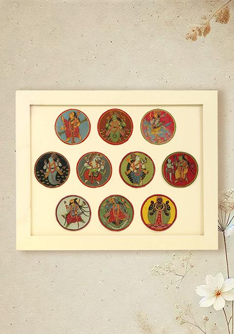 Buy Women Dashavatara The Ten Avatars Of Vishnu Traditional Watercolor ...