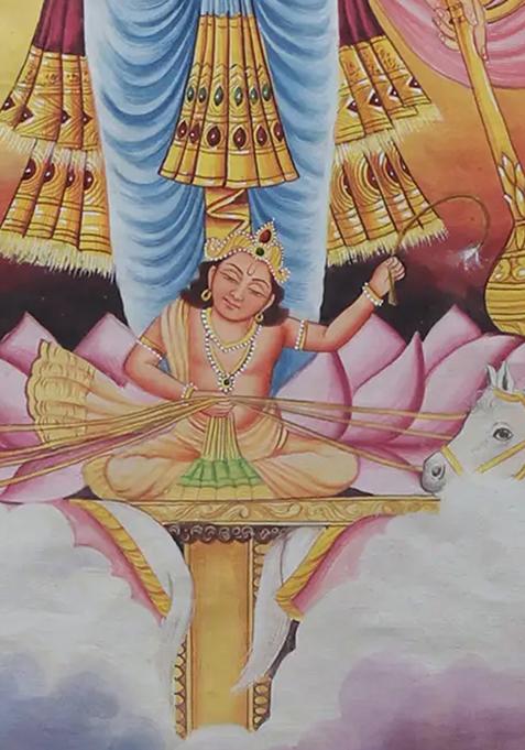 Buy Women The Twelve Forms Of Surya Vintage ARYMA Painting Depicting ...