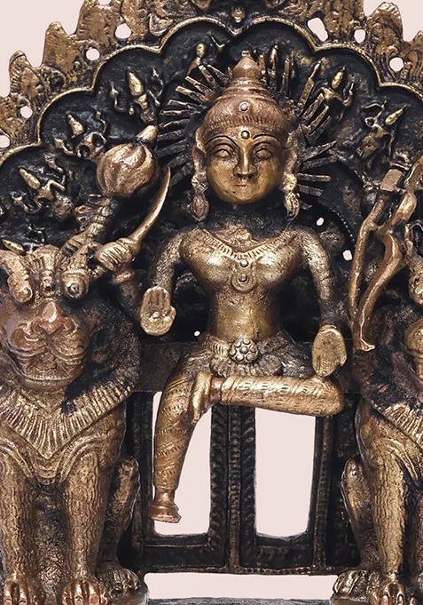 Buy Women Goddess Durga Copper Statue - HST00012 - Hindu Gods ...