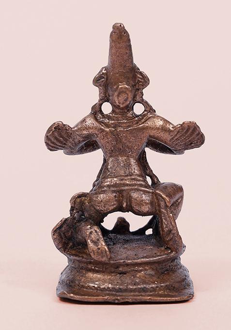 Buy Women 3 Inch Standing Lord Ganesha Copper Idol Eating Modak Remover ...