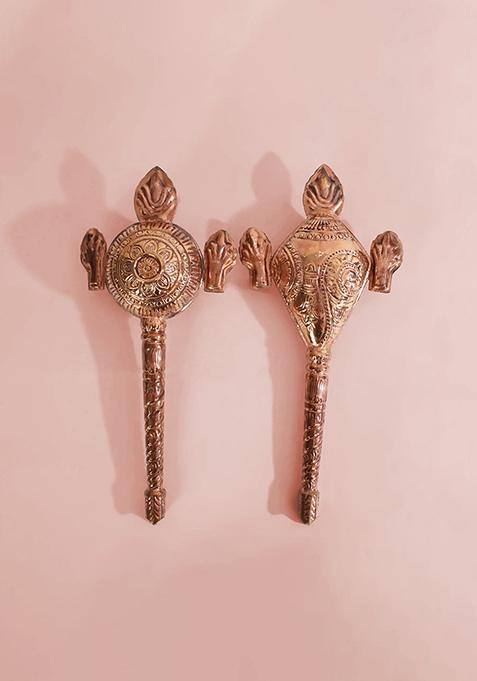 Buy Women Pure Copper Puja Kalash Sacred Vessel For Rituals And ...