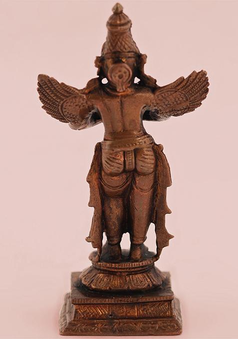 Buy Women 5 Inch Four Armed Standing Lord Vishnu Copper Statue 24 Karat ...