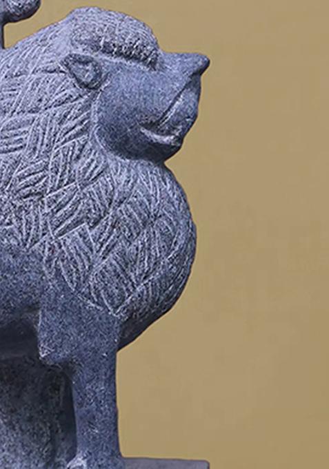 Buy Women Four Armed Rahu Graha Statue In Black Granite Planet Of ...