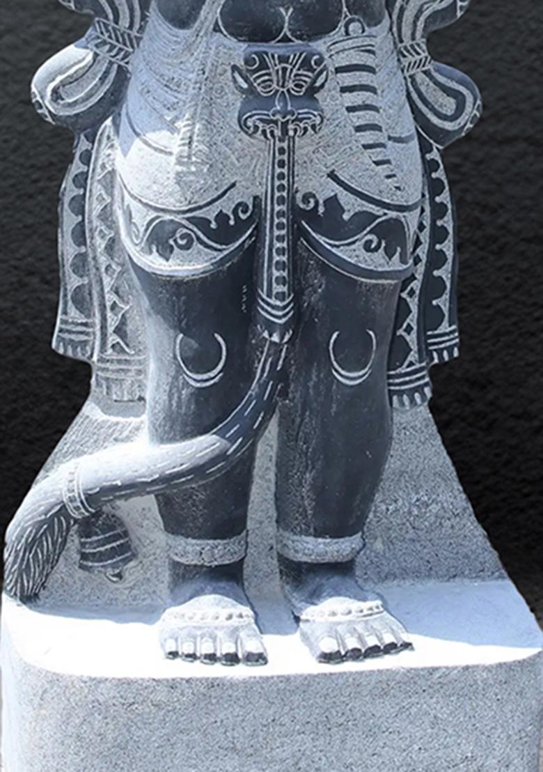 Buy Women 55 Inch Black Granite Standing Lord Hanuman Statue Majestic ...