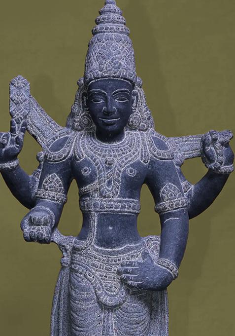 Buy Women Brihaspati Graha Idol Hand Carved Granite Stone Statue Of ...