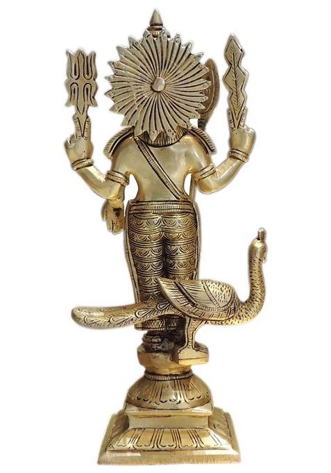 Buy Women Brass Show Piece Murugan Devi God Idol Statue - HST01130 ...