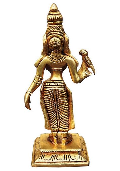 Buy Women Brass Show Piece Meenakshi Devi God Idol Statue - HST01156 ...