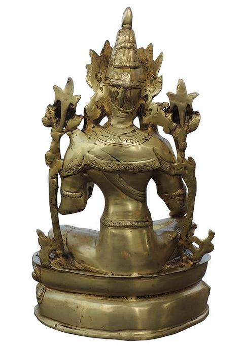 Buy Women Brass Show Piece Tara Devi Sittingod Idol Statue - HST01161 ...