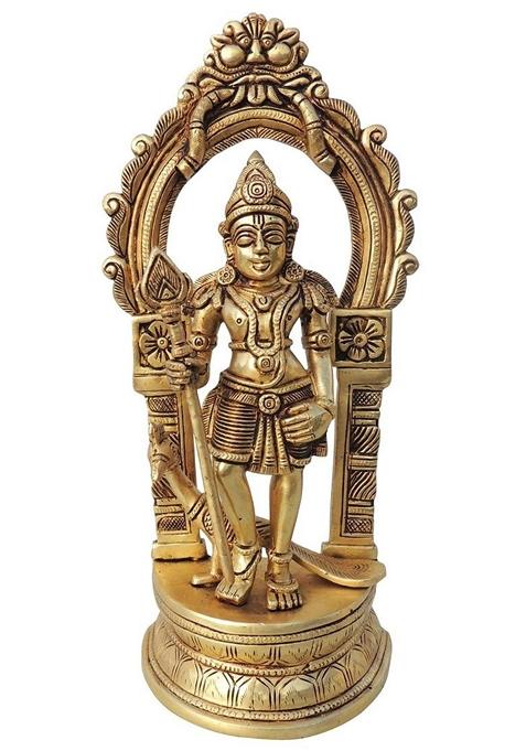 Buy Women Brass Show Piece Murugan Devi God Idol Statue - HST01682 ...