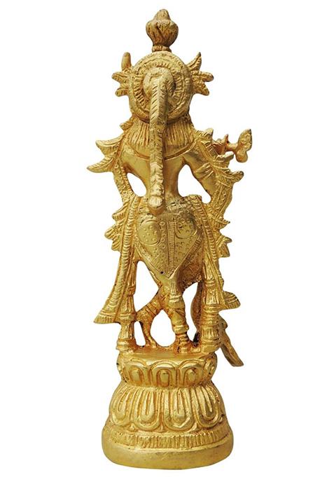 Buy Women Brass Krishna Normal Statue - HST02087 - Brass Statues - Indya