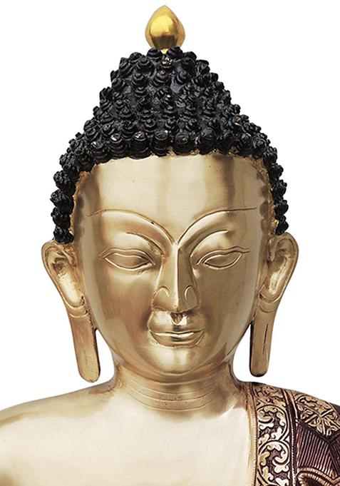 Buy Women Brass Show Piece Buddha Head And Chest Statue - HST02193 ...