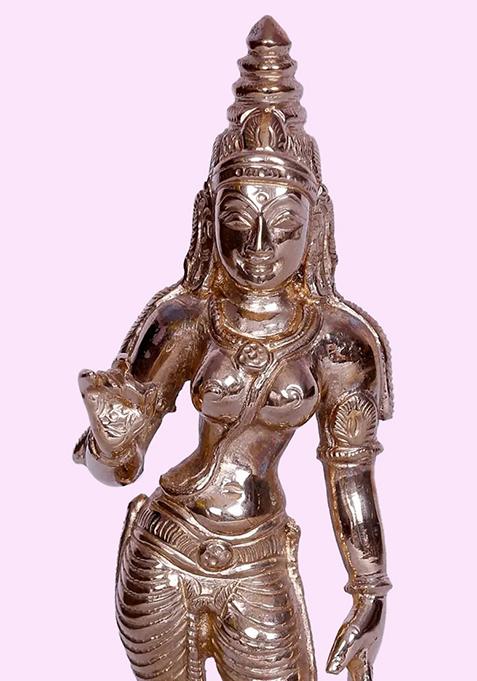 Buy Women Gold Small Goddess Sivagami Goddess Uma Statue - HST02868 - Home Decor - Indya