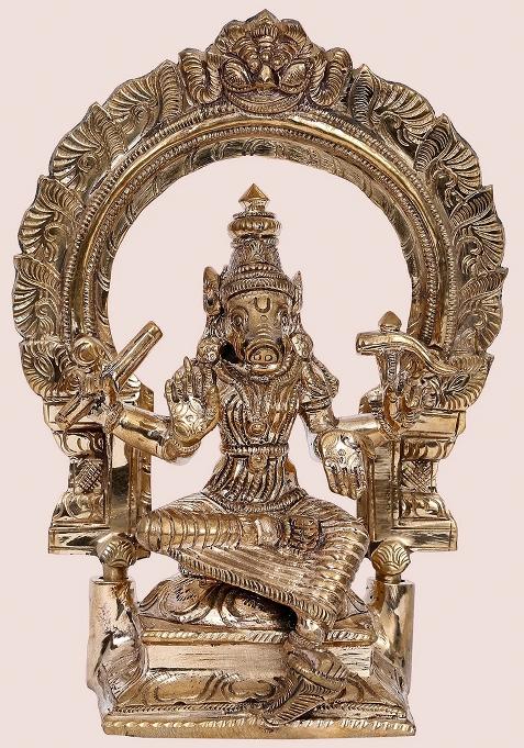 Buy Women Gold Goddess Parvati Varahi Devi Statue - HST02914 - Home ...