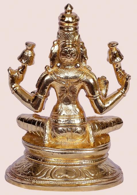 Buy Women Gold Devi Lakshmi Sculpture - HST02938 - Home Decor - Indya