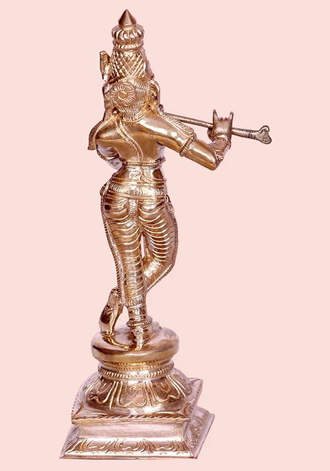 Buy Women Brown Shri Krishna Sculpture Playing Flute - HST03019 - Home ...