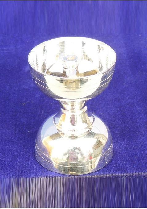 Buy Women Pure Silver Table Decor Akhand Deepak With Hallmarked ...