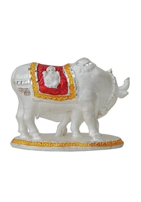 Buy Women Pure Silver Cow With Calf Statue Chandi Ka Gaye Bachda ...