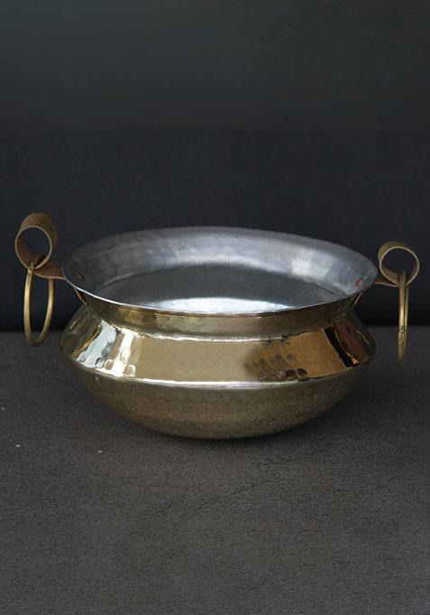 Buy Women Gold Brass Sipri Handi With Lid 2Lt - HUT00006 - Kitchen ...