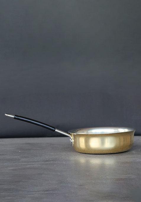Buy Women Gold Brass Fry Pan With Kalai 1Ltr - HUT00048 - Kitchen ...