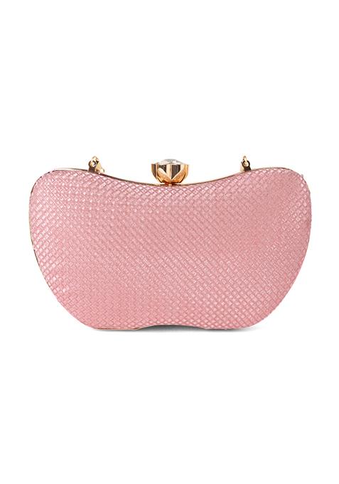 Buy Women Rose Gold Glitter Clutch - IBG00152 - Clutches - Indya