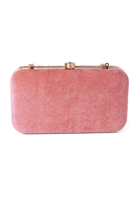 Buy Women Pink Bead Embroidered Clutch - IBG00158 - Beaded - Indya