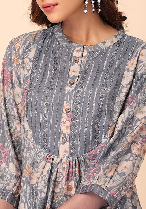 Buy Women Grey Muslin Short Top And Pants (Set Of 2) - ICO00419 - Two ...