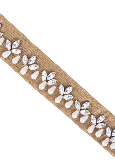 Buy Women Gold Pearl And Crystal Embellished Belt - ILB00019 - Belts ...