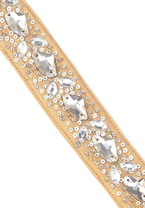 Buy Women Beige Stone Embellished Belt - ILB00046 - Belts - Indya