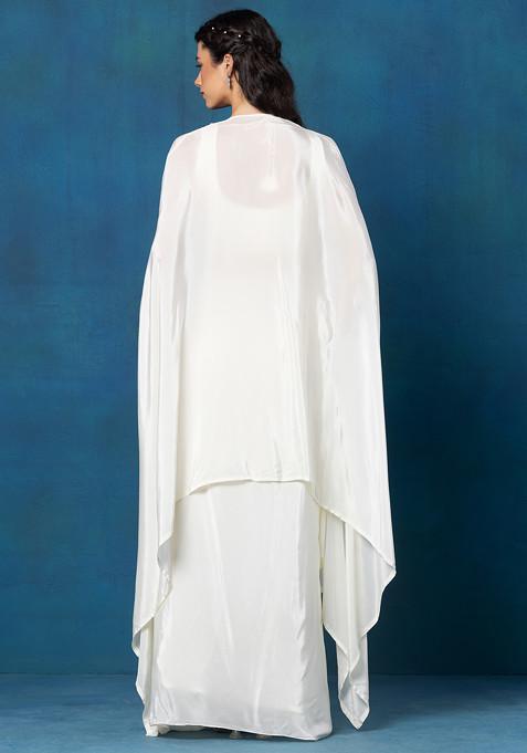 Buy Women Ivory Embellished Jacket Set With Floral Bead Hand ...