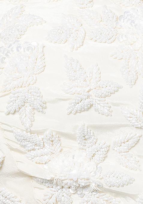 Buy Women Ivory Embellished Jacket Set With Floral Bead Hand ...