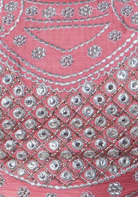 Buy Women Pink Jacket Set With Embroidered Blouse And Jacket - ILK04975 ...