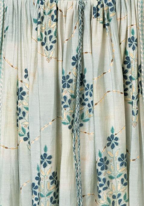 Buy Women Grey Boota Print Maxi Dress - ITN04966 - Dresses - Indya