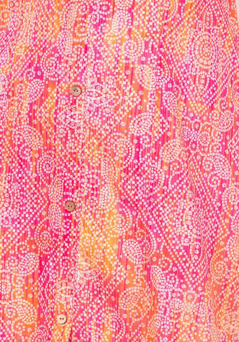 Buy Women Pink Bandhani Print Cotton Straight Kurta - ITN05457 - Kurta ...