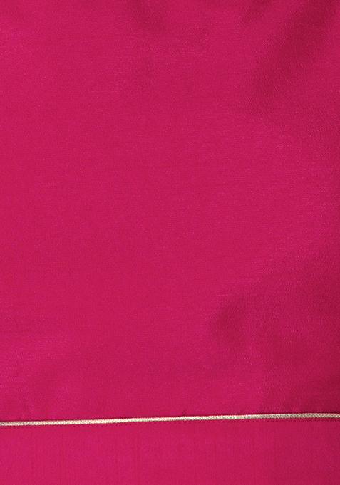 Buy Women Hot Pink Square Neck Blouse - ITP01172 - Tops And Blouses - Indya