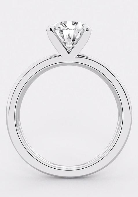 Buy Women 2 Ctw Round Lab Grown Diamond Crossover Solitaire Engagement ...