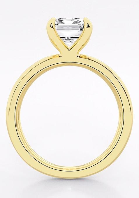 Buy Women 3 Ctw Emerald Lab Grown Diamond Crossover Solitaire ...