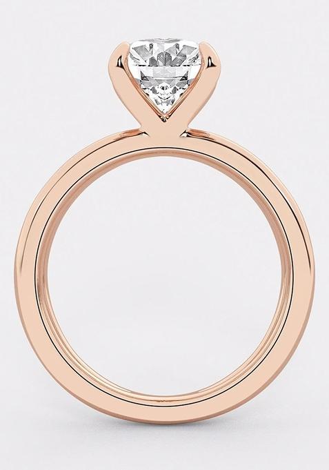 Buy Women 3 Ctw Oval Lab Grown Diamond Crossover Solitaire Engagement ...