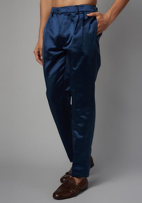 Buy Blue Cutdana Embroidered Indo Western Sherwani Set For Men - MBS00243 - Parv Design Studio ...