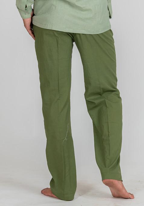 Buy Green Solid Dusty Mist Pajama For Men - Runit Gupta - Indya