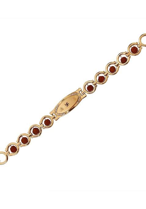 Buy Women Om Swastik Symbol And Rudraksha Religious Designer Bracelet ...