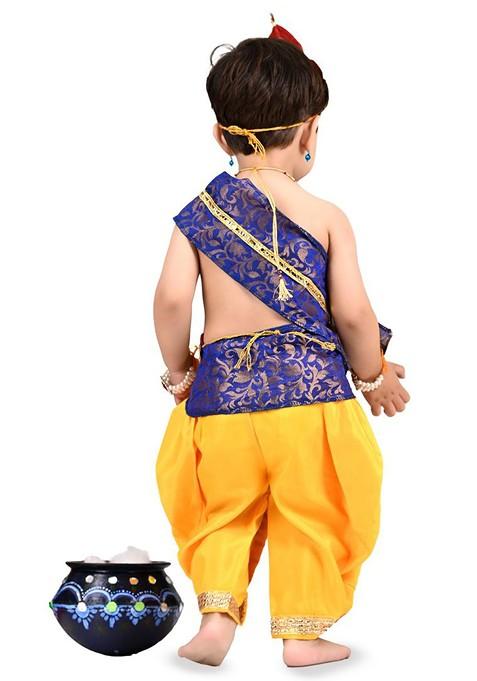 Buy Women Boys Krishna Dress Costume Set With Accessories - MFV11042 ...